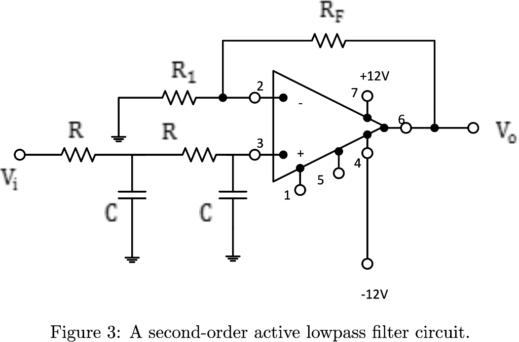 Solved 5 Experiment 2 Second Order Active Lowpass Filter 
