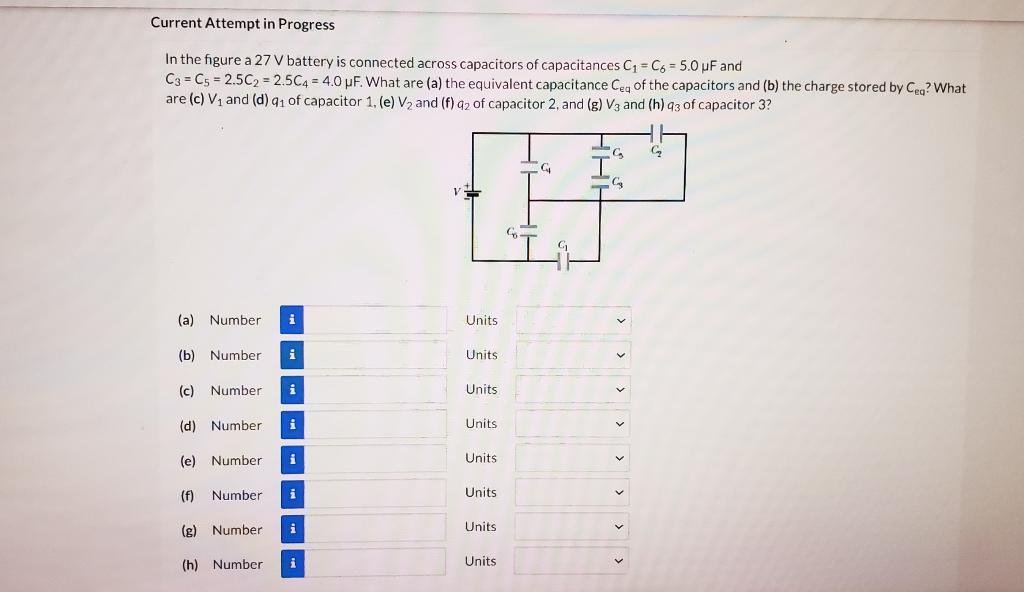 Solved Current Attempt in Progress In the figure a 27 V | Chegg.com