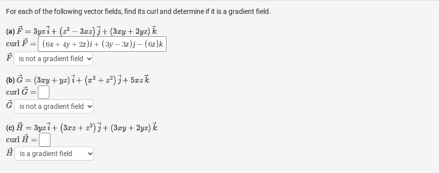 Solved For each of the following vector fields, find its | Chegg.com