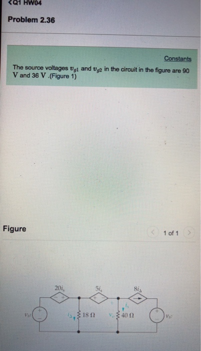 Solved Problem 2.32 Constants Consider the circuit shown in | Chegg.com