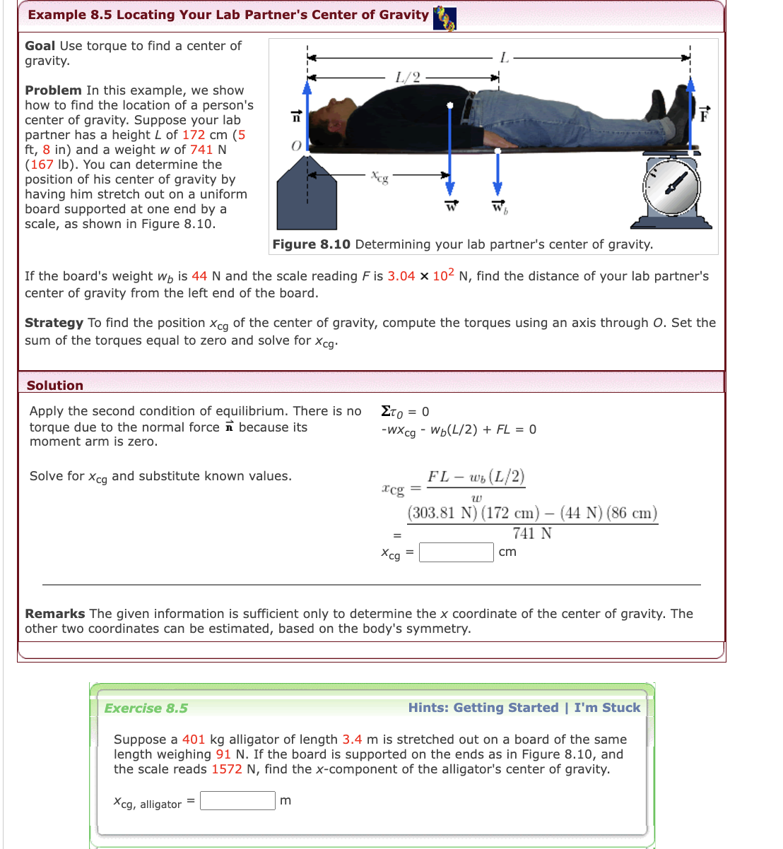 Solved Goal Use torque to ﻿find a center ofgravity.Problem | Chegg.com