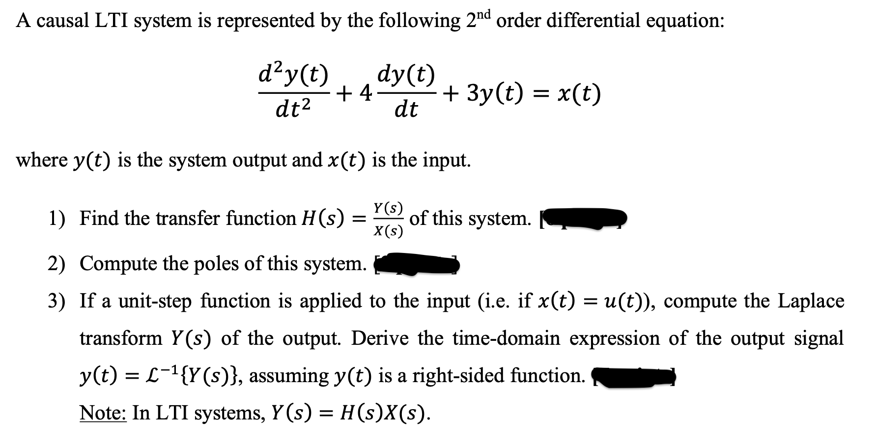 Solved A causal LTI system is represented by the following | Chegg.com