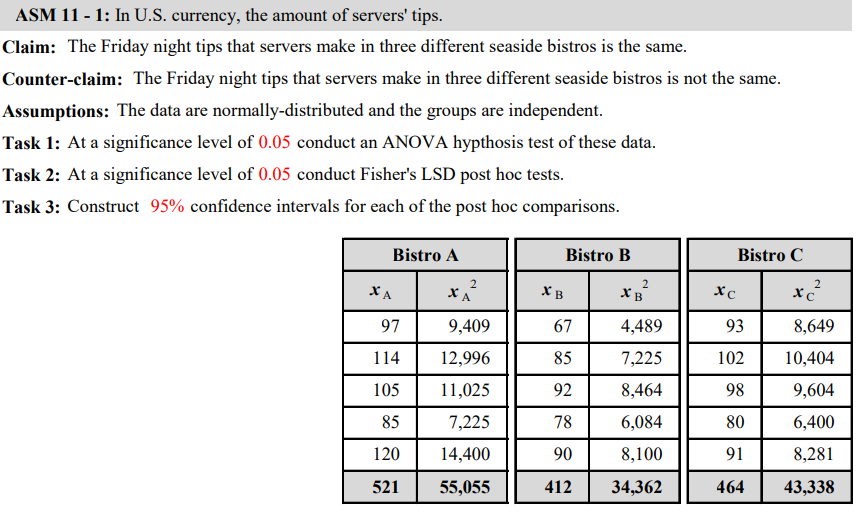 Solved ASM 11 - 1: In U.S. currency, the amount of servers' | Chegg.com