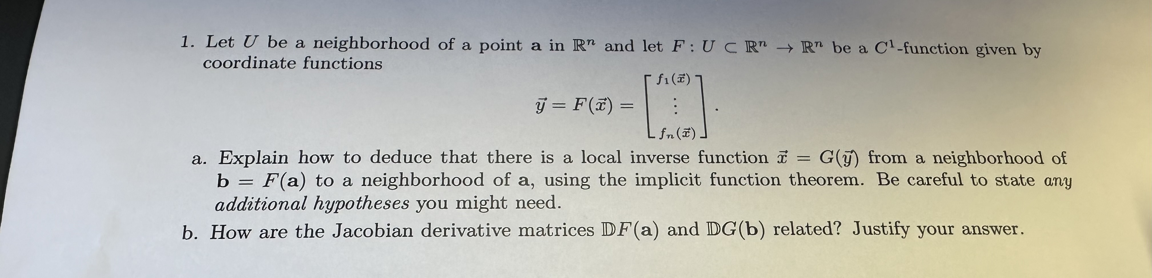 Solved by an EXPERT Let U be ﻿a neighborhood of ﻿a point a in Rn ﻿and let | Chegg.com