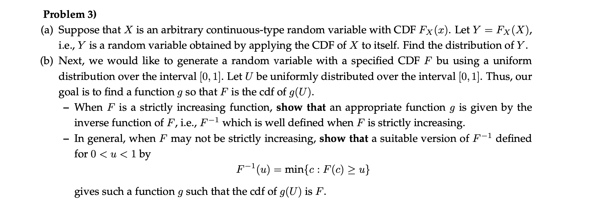 Solved Problem 3x is an ﻿arbitrary continuous-type random | Chegg.com