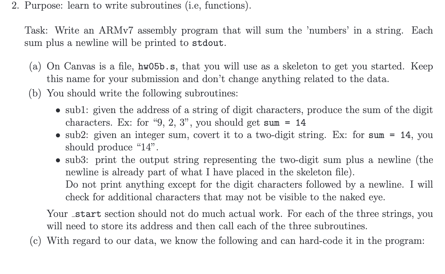 Solved This is done in ArmV7 on raspberry pi, if you could | Chegg.com