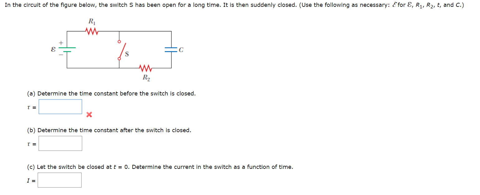 Solved In the circuit of the figure below, the switch S has | Chegg.com