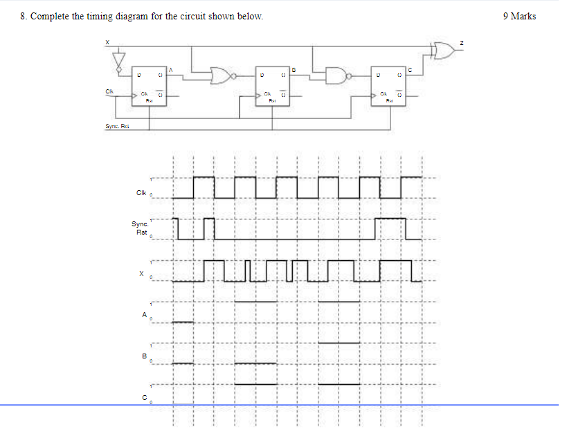Complete The Timing Diagram For The Following Circuits Timin Complete The Timing Diagram For The Following Circuits Timin