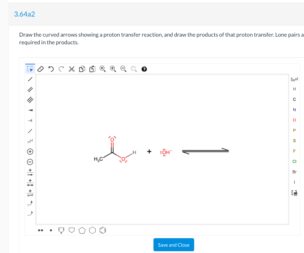 Solved 3.64a2 Draw the curved arrows showing a proton | Chegg.com