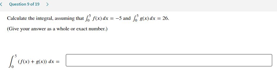 Solved Calculate the integral, assuming that ∫05f(x)dx=−5 | Chegg.com
