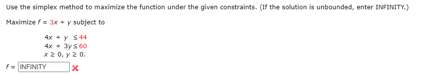 Solved Use the simplex method to maximize the function under | Chegg.com