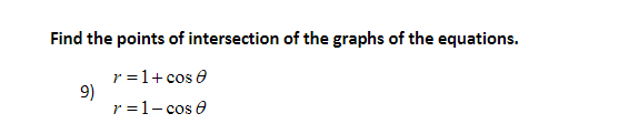 Solved Find the points of intersection of the graphs of the | Chegg.com