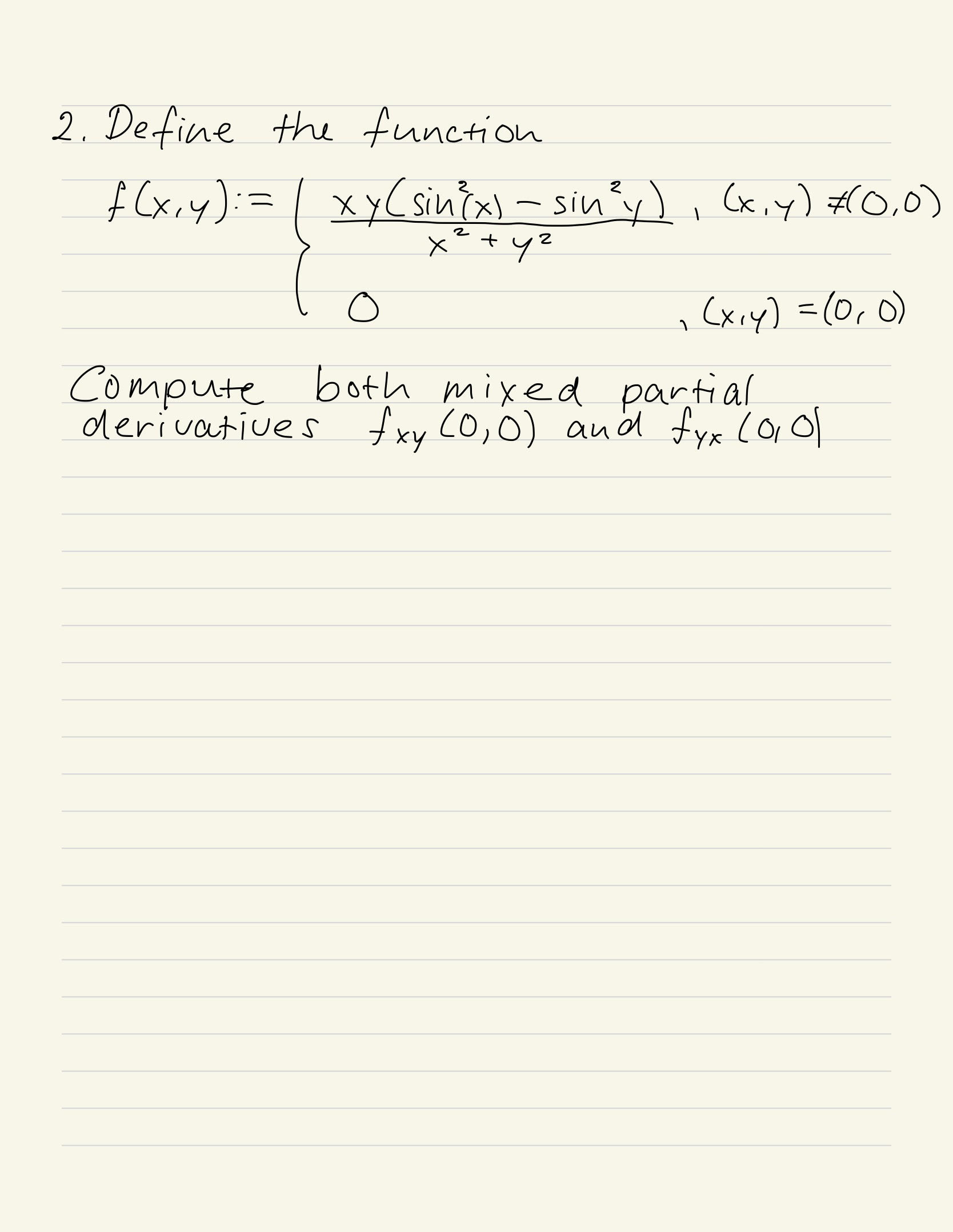 Solved 2. Define the function | Chegg.com