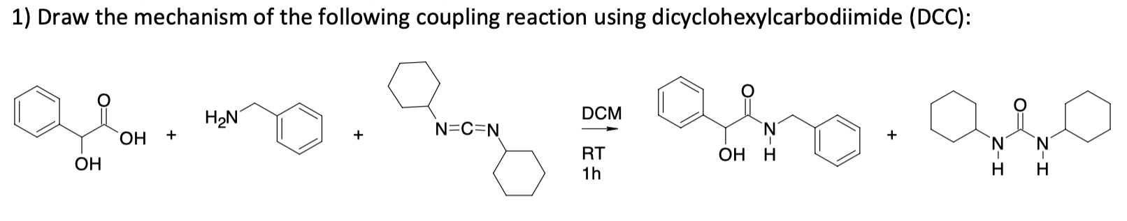Solved 1) Draw the mechanism of the following coupling | Chegg.com