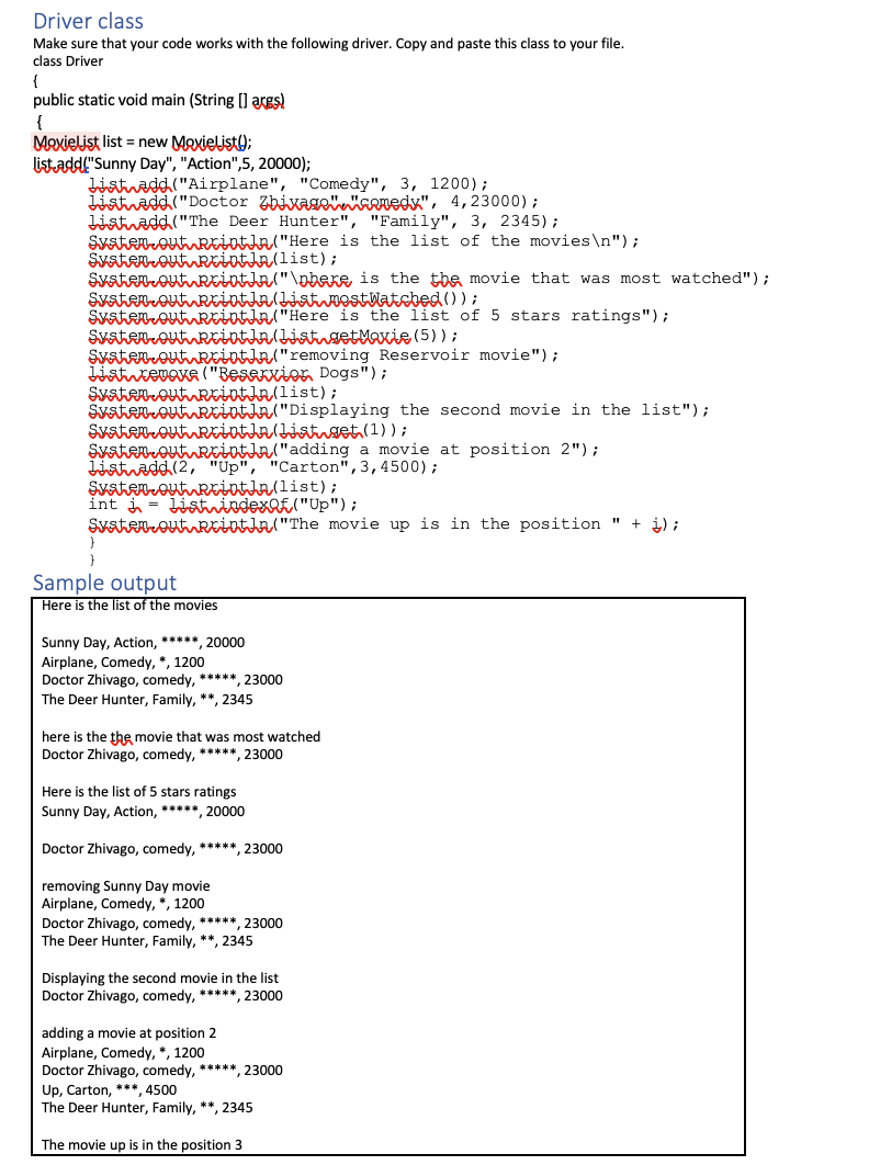 Solved Objectives Practice Link list, List node, compareTo, | Chegg.com