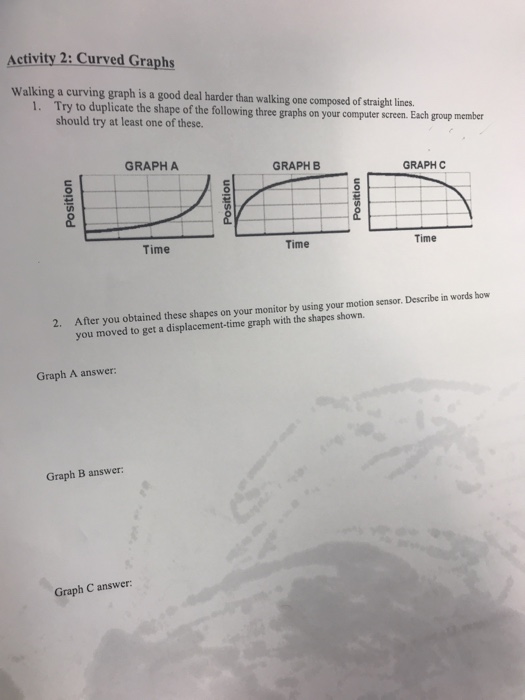 Solved Activity 2: Curved Graphs Walking a curving graph is | Chegg.com