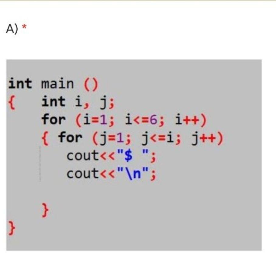 Solved A) * int main() { int i, j; for (i=1; i