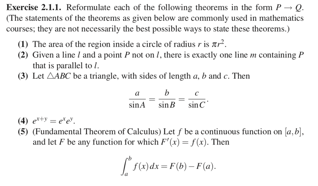 Solved Exercise 2.1.1. Reformulate each of the following | Chegg.com