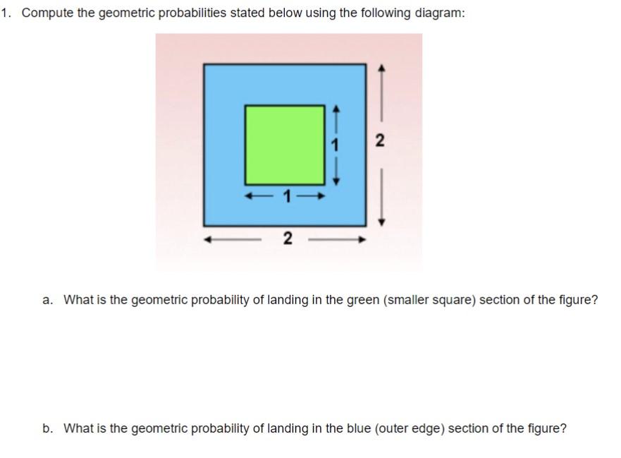 Solved Compute the geometric probabilities stated below | Chegg.com