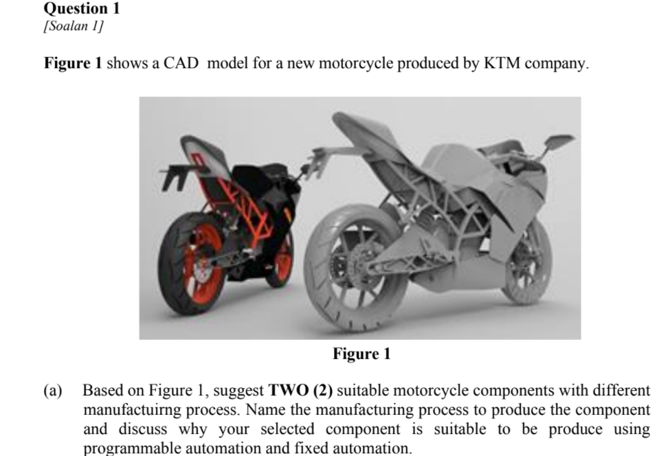Solved Question 1 [Soalan 1] Figure 1 shows a CAD model for | Chegg.com