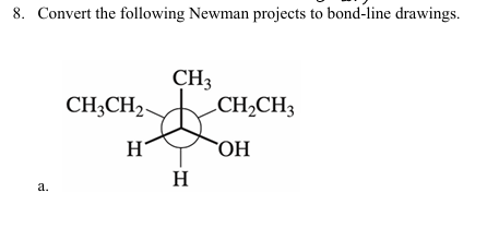 Solved Convert the following Newman projects to bond-line | Chegg.com