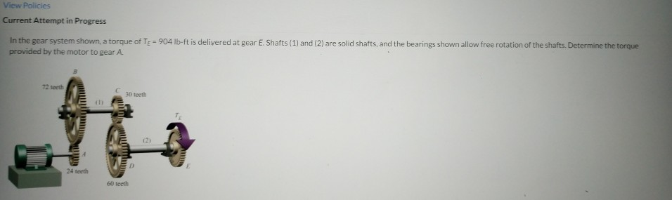 Solved View Policies Current Attempt in Progress In the gear | Chegg.com