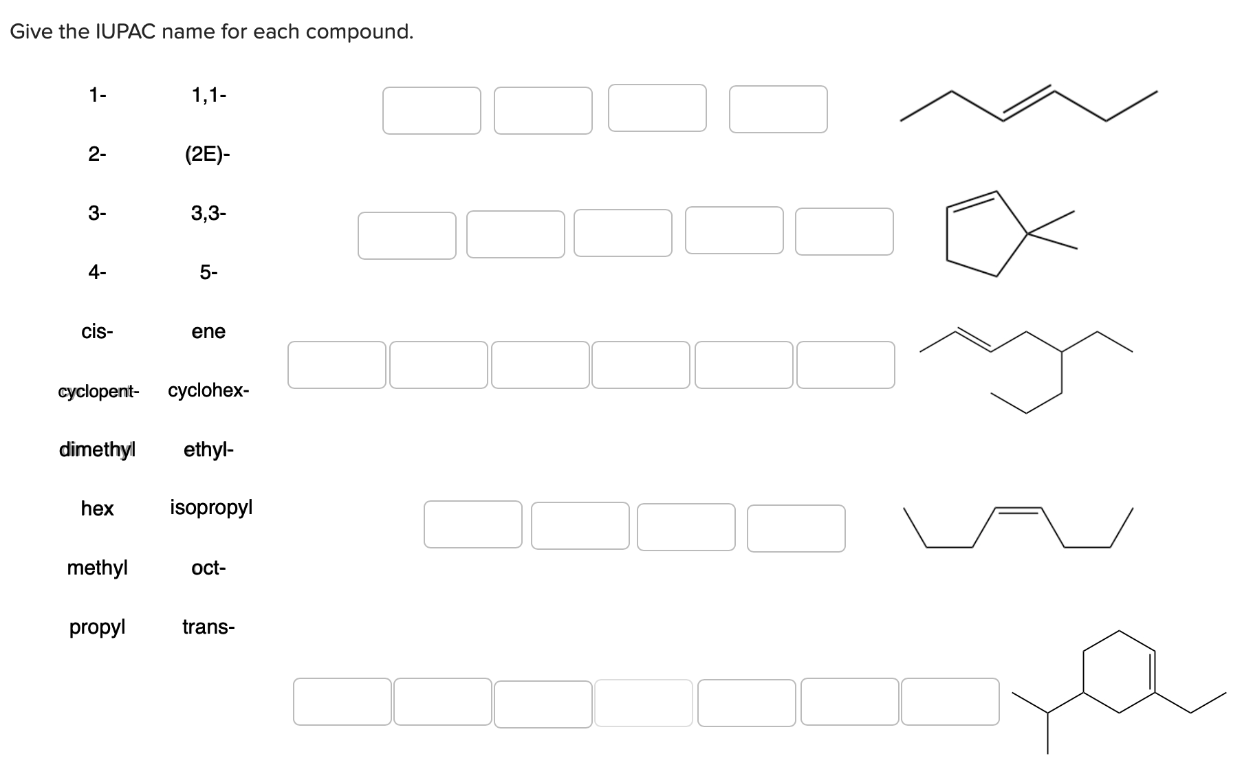 Solved Give the IUPAC name for each compound. | Chegg.com