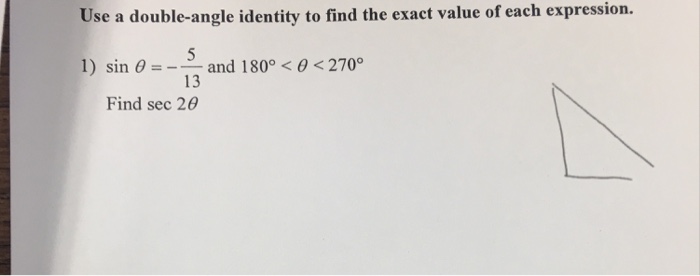 Solved Use a double-angle identity to find the exact value | Chegg.com