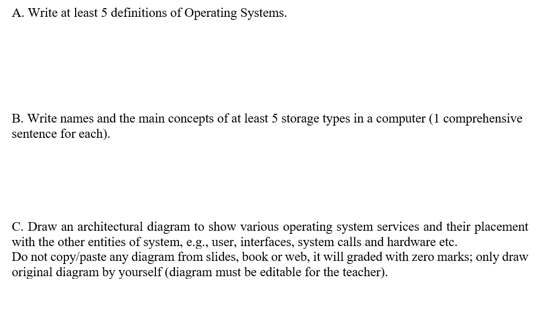 Solved Topic: Operating System and Computer Architecture | Chegg.com