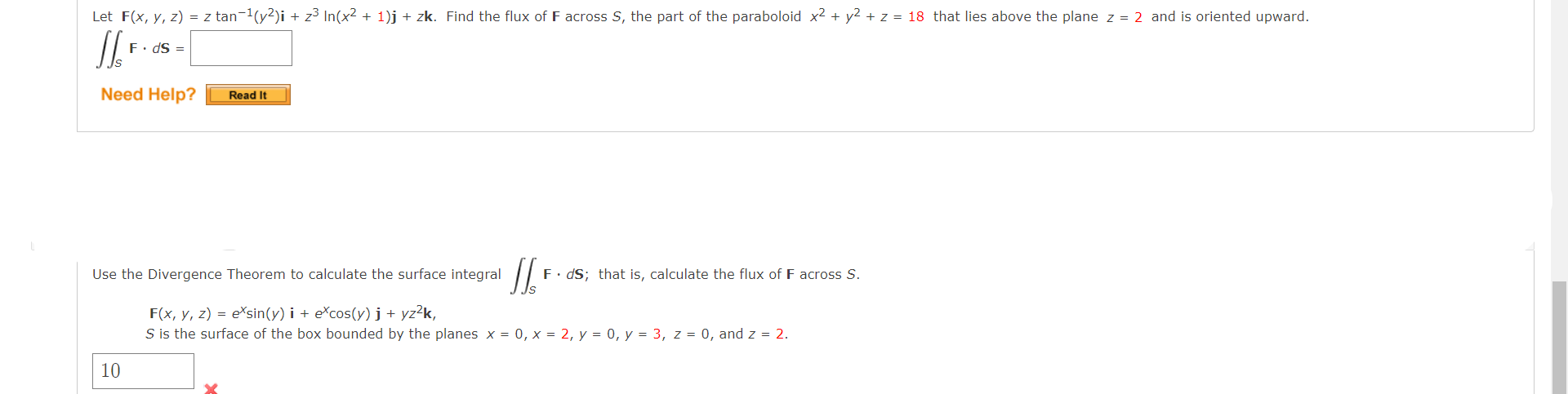 Solved Let F(x, y, z) = z tan-1(72)i + z3 In(x2 + 1)j + zk. | Chegg.com