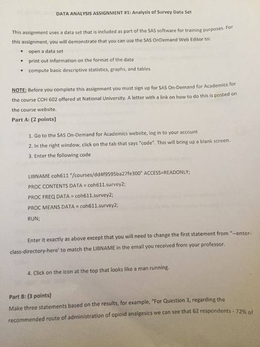 DATA ANALYSIS ASSIGNMENT #1: Analysis of Survey Data | Chegg.com