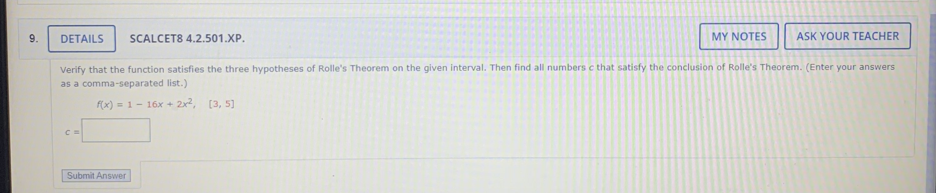 Solved SCALCET8 4.2.501.XP. as a comma-separated list.) | Chegg.com