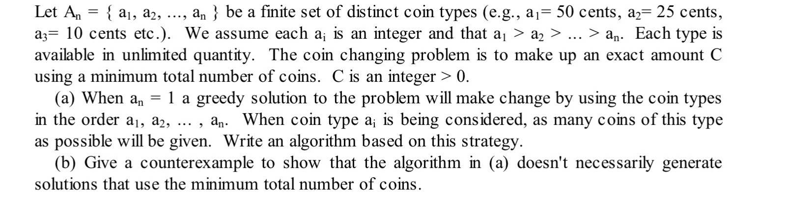 Solved Let An={a1,a2,dots,an} ﻿be a finite set of distinct | Chegg.com