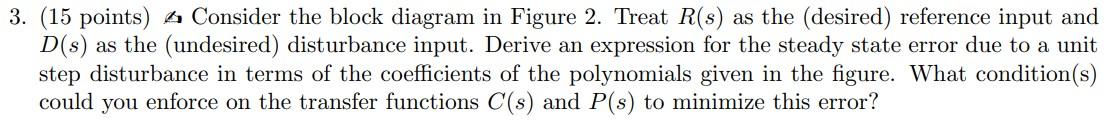 Solved 3. (15 points) Consider the block diagram in Figure | Chegg.com