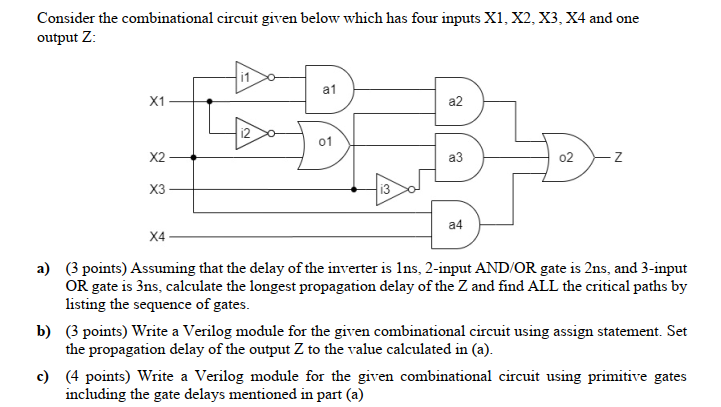 Solved Consider the combinational circuit given below which | Chegg.com