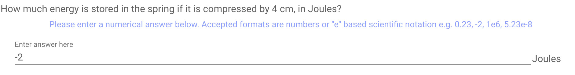 Solved The force ( F - vertical axis) versus displacement | Chegg.com