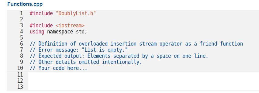 Solved For this lab, refer to the DoublyList class and the | Chegg.com