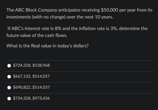 Solved The ABC Block Company anticipates receiving $50,000 | Chegg.com