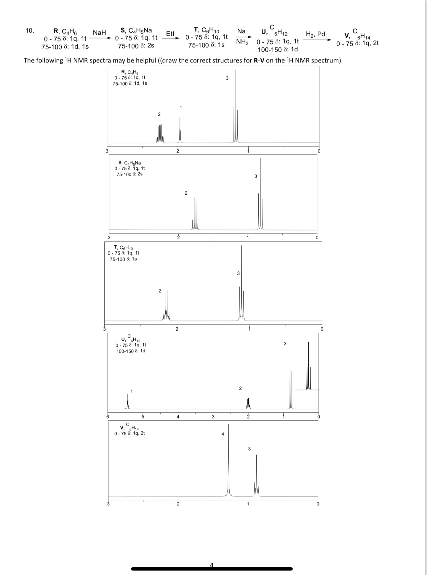 Solved The following ?1H ﻿NMR spectra may be helpful ((draw | Chegg.com