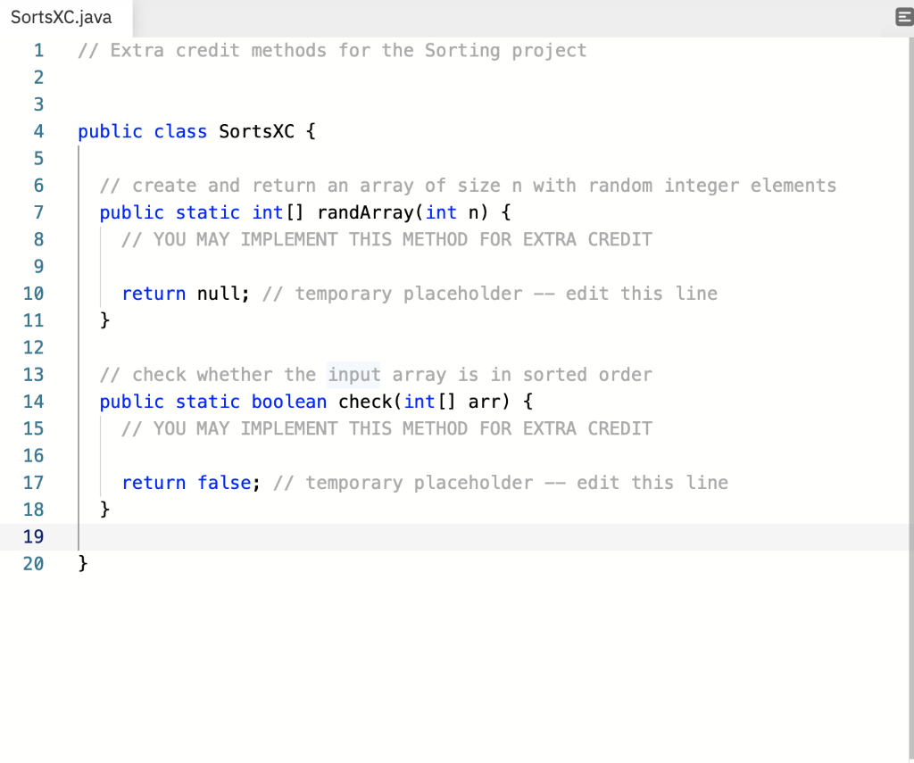 Solved Solve the Selection Sort Array homework for the extra | Chegg.com