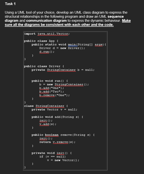 Solved Task 1 Using a UML tool of your choice, develop an | Chegg.com