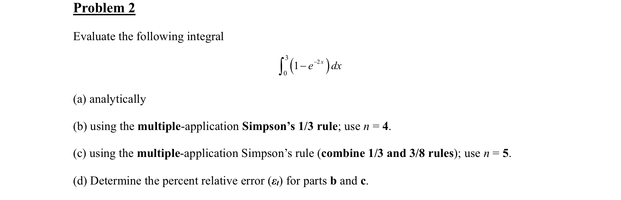 Solved Problem 2Evaluate the following | Chegg.com