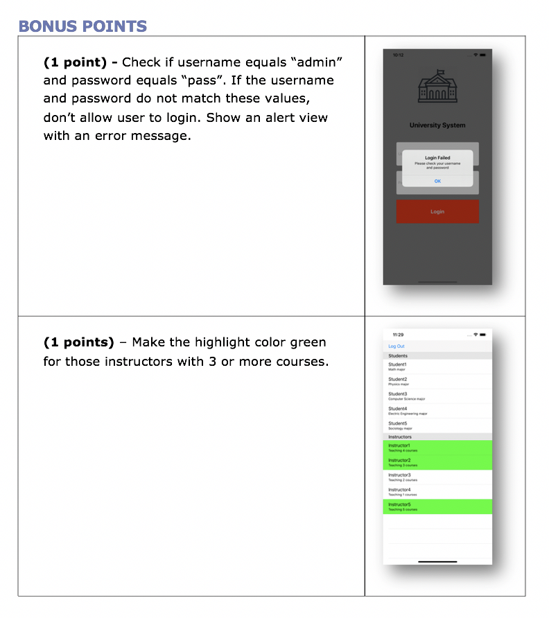 USER INTERFACE Login Screen • This is a regular view | Chegg.com
