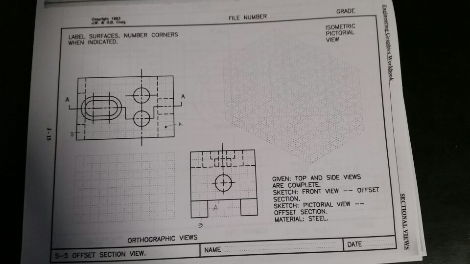 Solved GRADE 1993 FILE NUMBER LABEL SURFACES, NUMBER CORNERS | Chegg.com