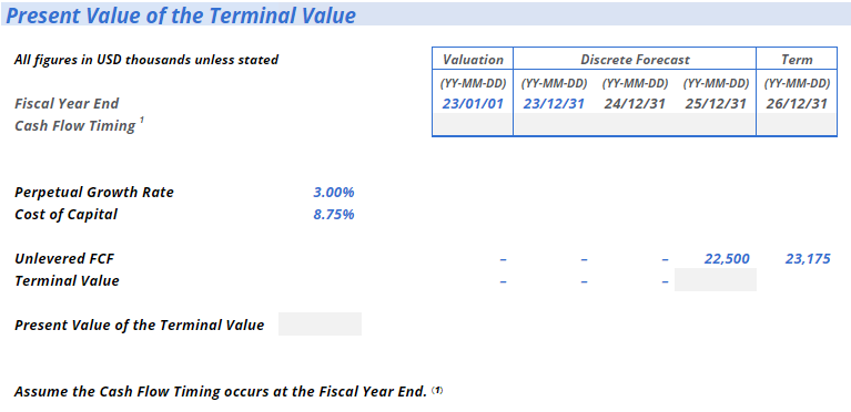 Solved Present Value and Future ValuePreferred Model Layout | Chegg.com