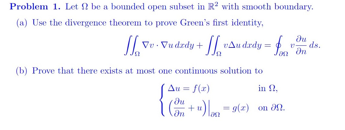 Solved Problem 1. Let 2 be a bounded open subset in R2 with | Chegg.com