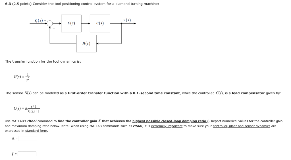 6.3 ( 2.5 points) Consider the tool positioning | Chegg.com