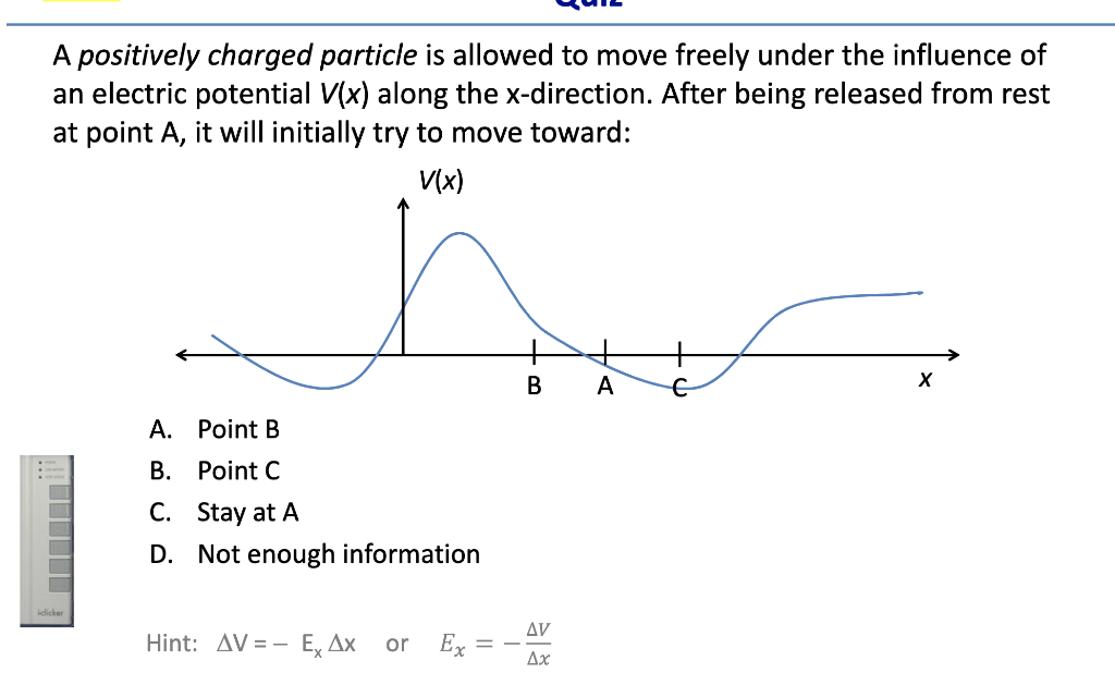 Solved A positively charged particle is allowed to move | Chegg.com