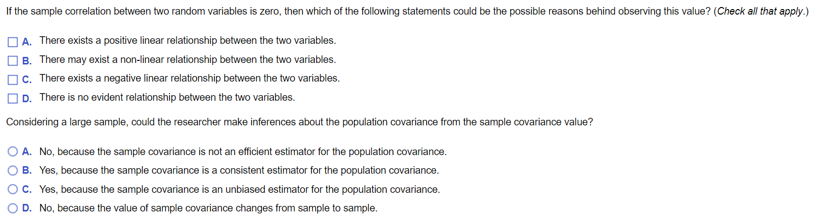 Solved If the sample correlation between two random | Chegg.com