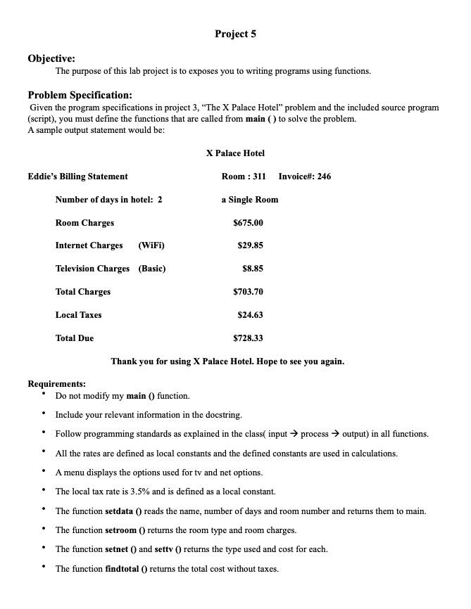 Solved Problem Specification: Given the program | Chegg.com